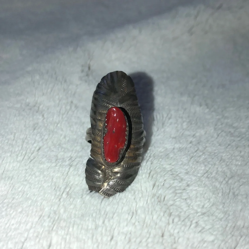 Native American | Jewelry | Native American Handmade Silver And Coral ...